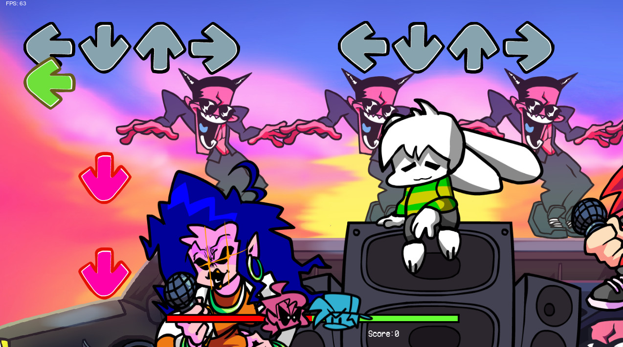 file p (Asriel as GF and recolours) Mod for Friday Night Funkin' | FNF Mods