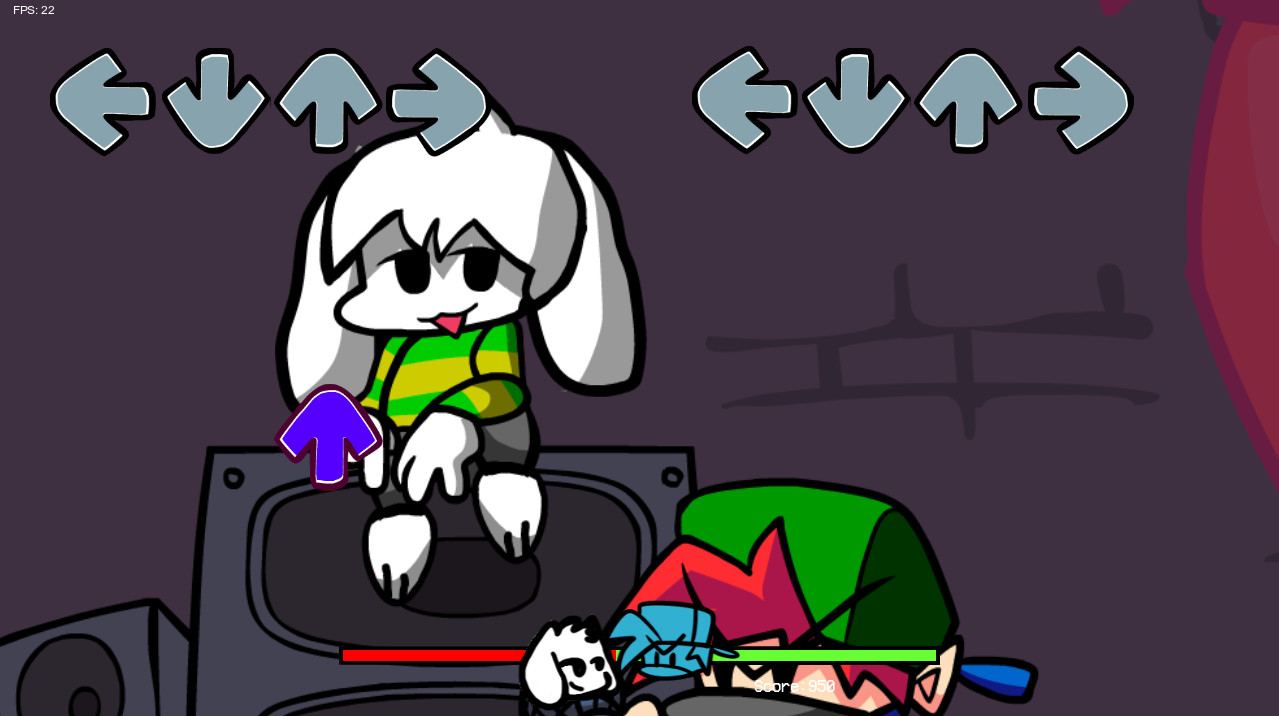 file p (Asriel as GF and recolours) Mod for Friday Night Funkin' | FNF Mods