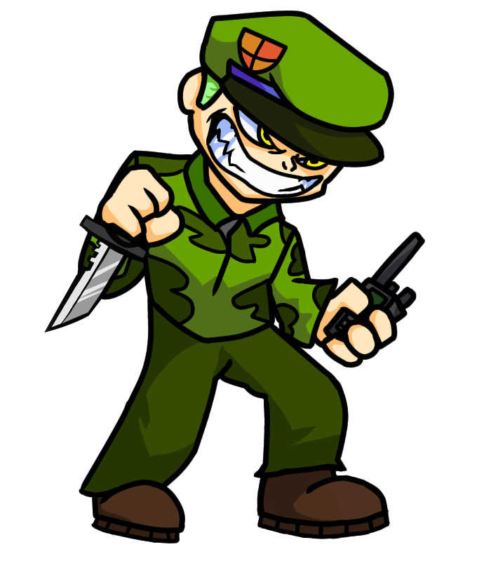 Human Flippy over Flippy Mod for Friday Night Funkin' | FNF Mods