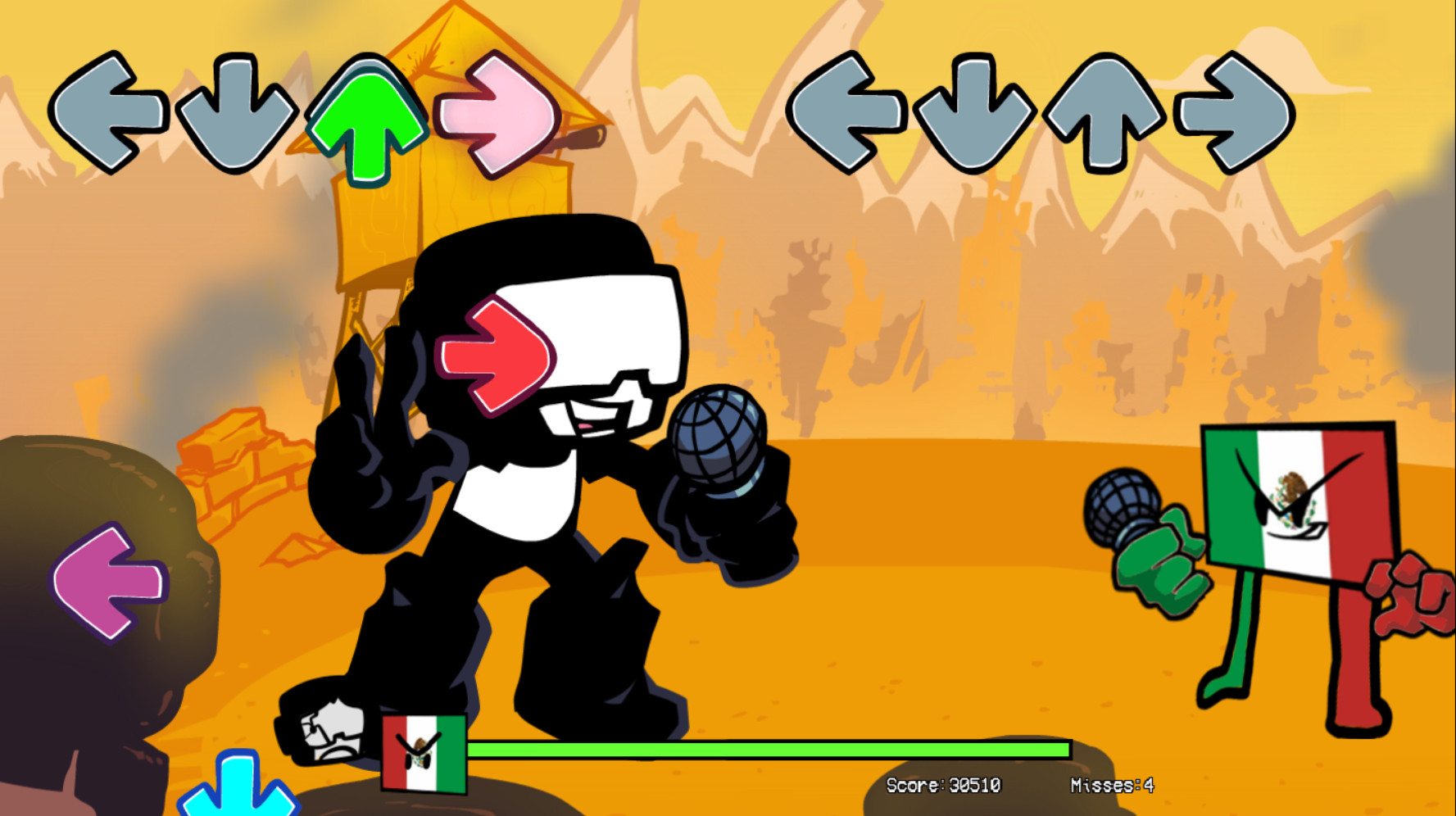 Mexican Flag over Bf Mod for Friday Night Funkin' | FNF Mods