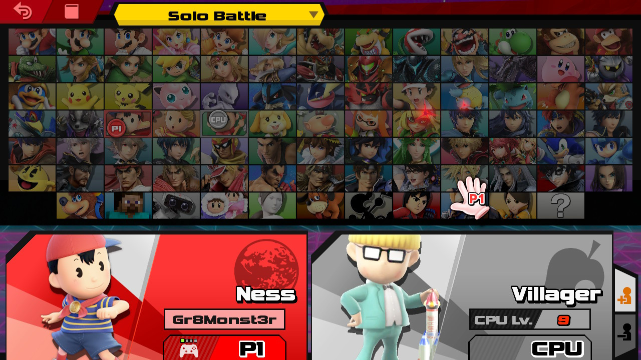 Jeff Andonuts Over Villager Ui Mod for Super Smash Bros. Ultimate ...