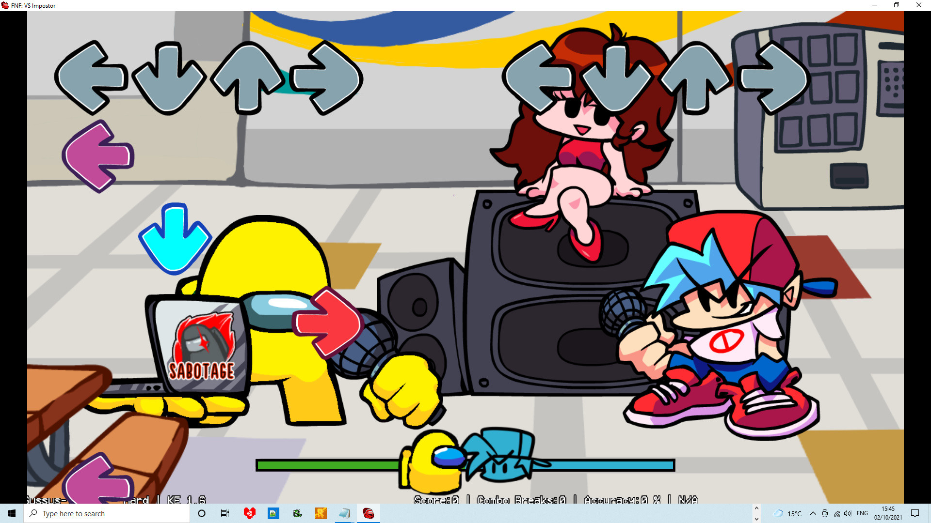 Yellow Impostor Mod for Friday Night Funkin' | FNF Mods