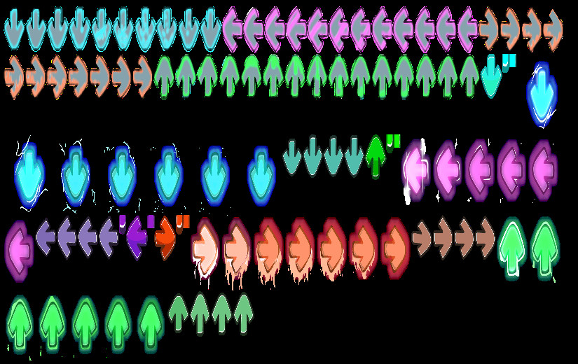 glowing arrows Mod for Friday Night Funkin' | FNF Mods