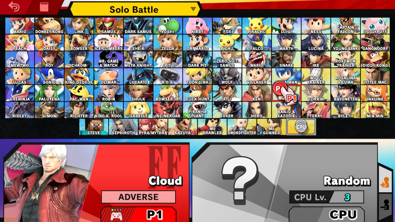 Dante Render UI [Super Smash Bros. Ultimate] [Mods]