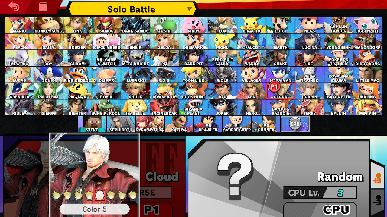 Dante Render UI [Super Smash Bros. Ultimate] [Mods]