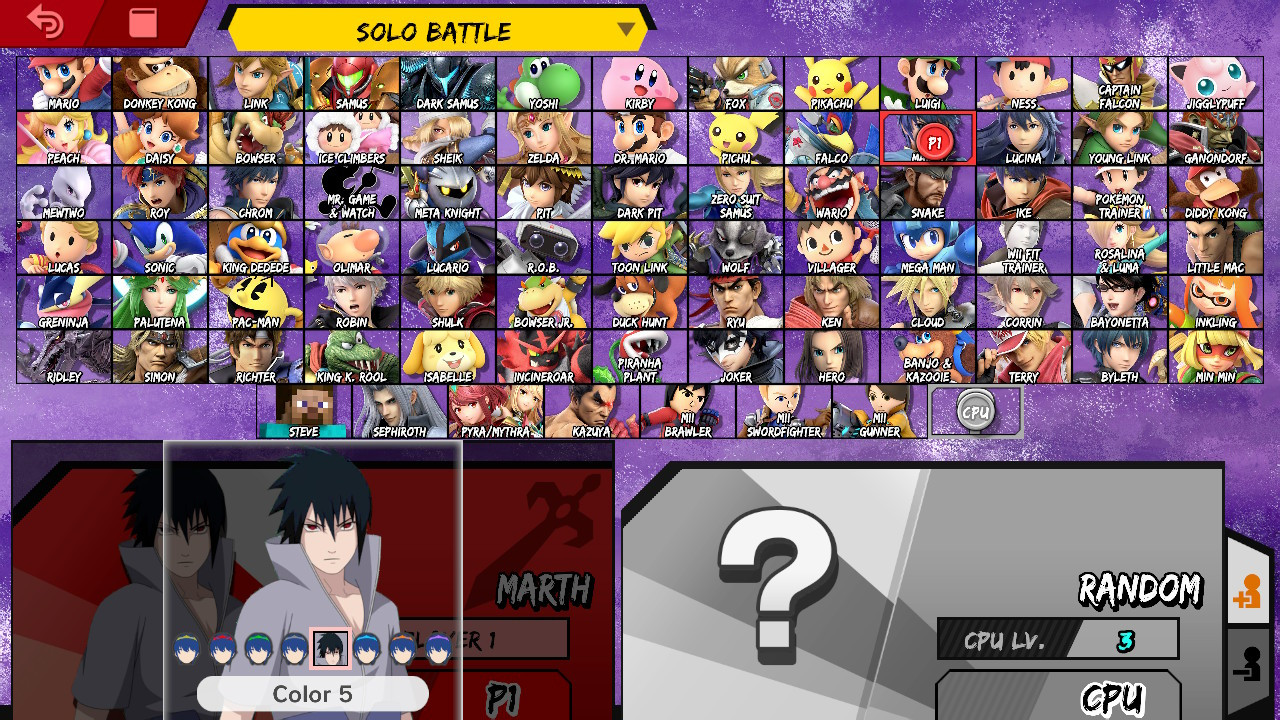 Sasuke Mod for Super Smash Bros. Ultimate | SSBU Mods