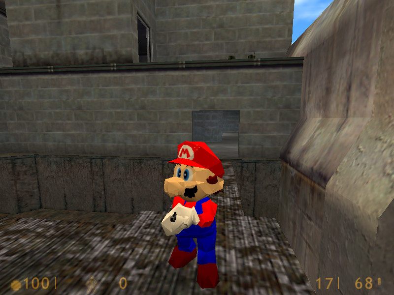 Super Mario 64 Mario Skin Fixed For Half-Life Mod for Half-Life | HL Mods