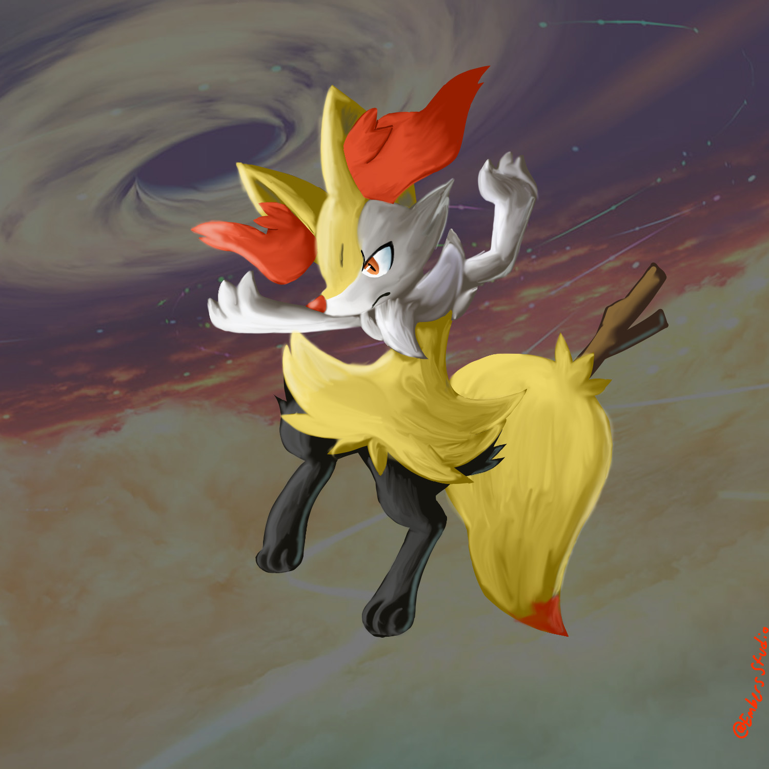 Braixen Mural Art for chara_7 Mod for Super Smash Bros. Ultimate | SSBU ...