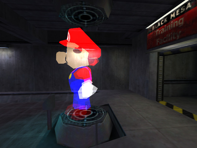 Retarded Mario Over Holo Of Hazard Course Mod for Half-Life | HL Mods