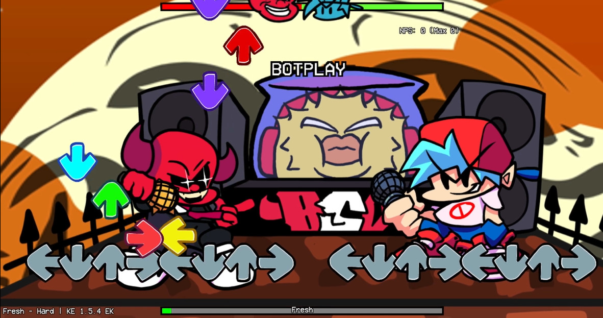 True Trolling (and Duet), but with 8 keys Mod for Friday Night Funkin ...