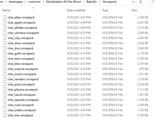 The Complete Basic Voice Pack Mod 3.0 Mod for Nickelodeon All-Star ...