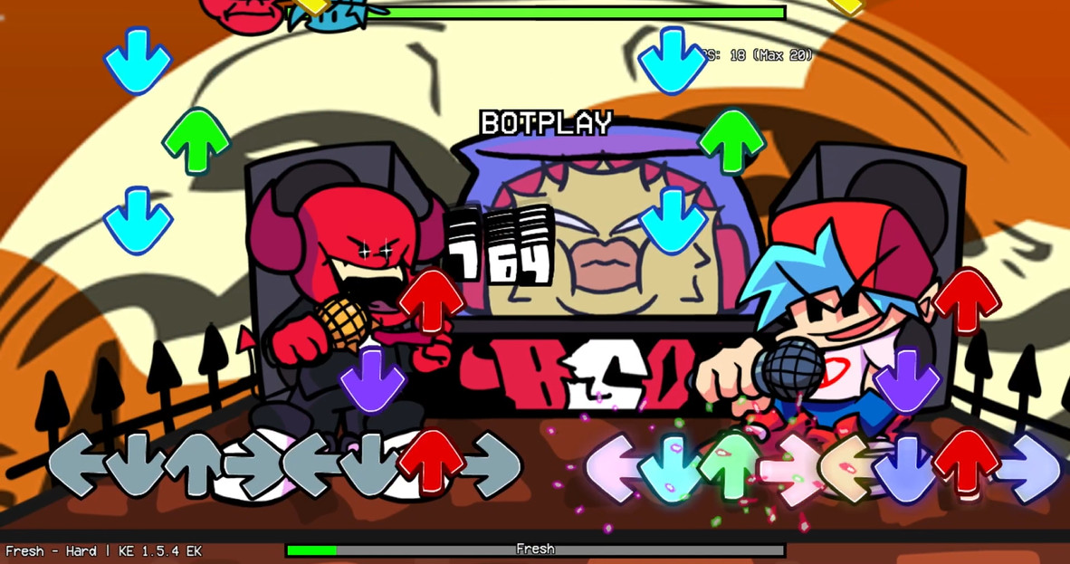 True Trolling (and Duet), but with 8 keys Mod for Friday Night Funkin ...