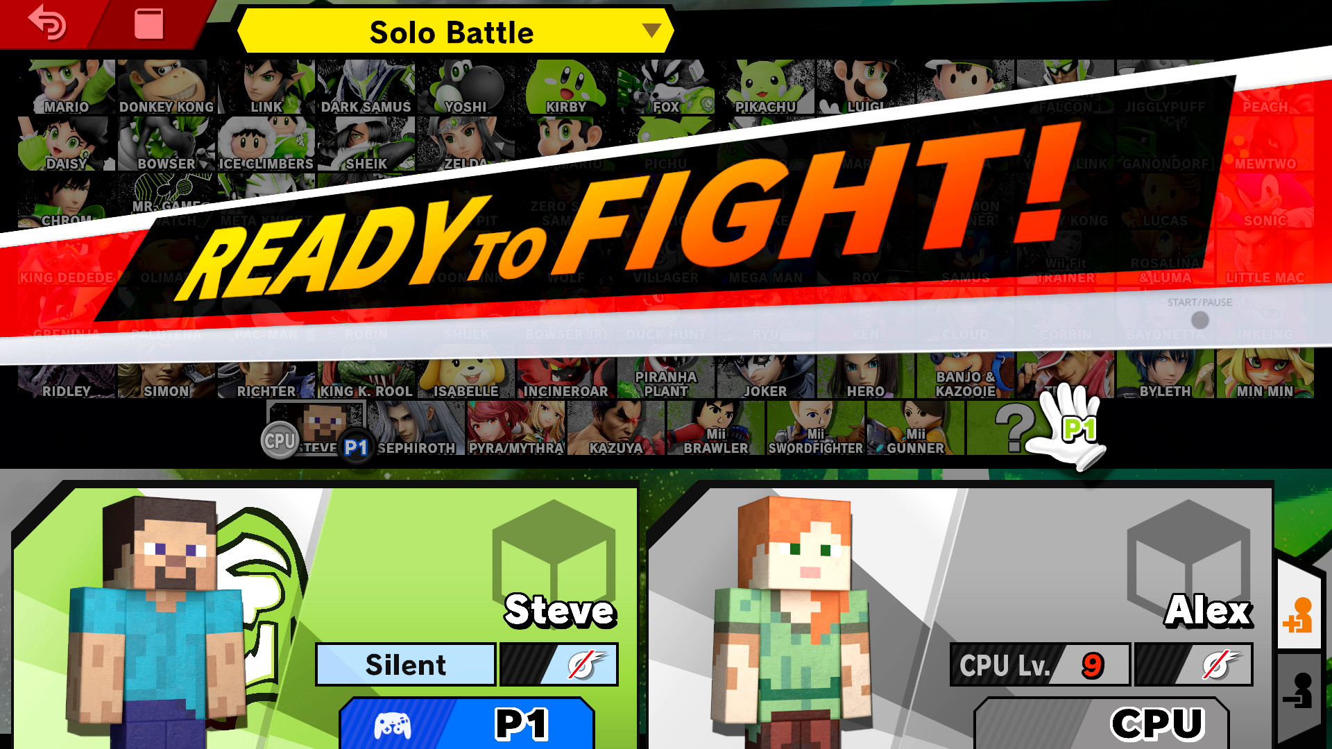 Amiibo Steve & Alex Mod for Super Smash Bros. Ultimate | SSBU Mods