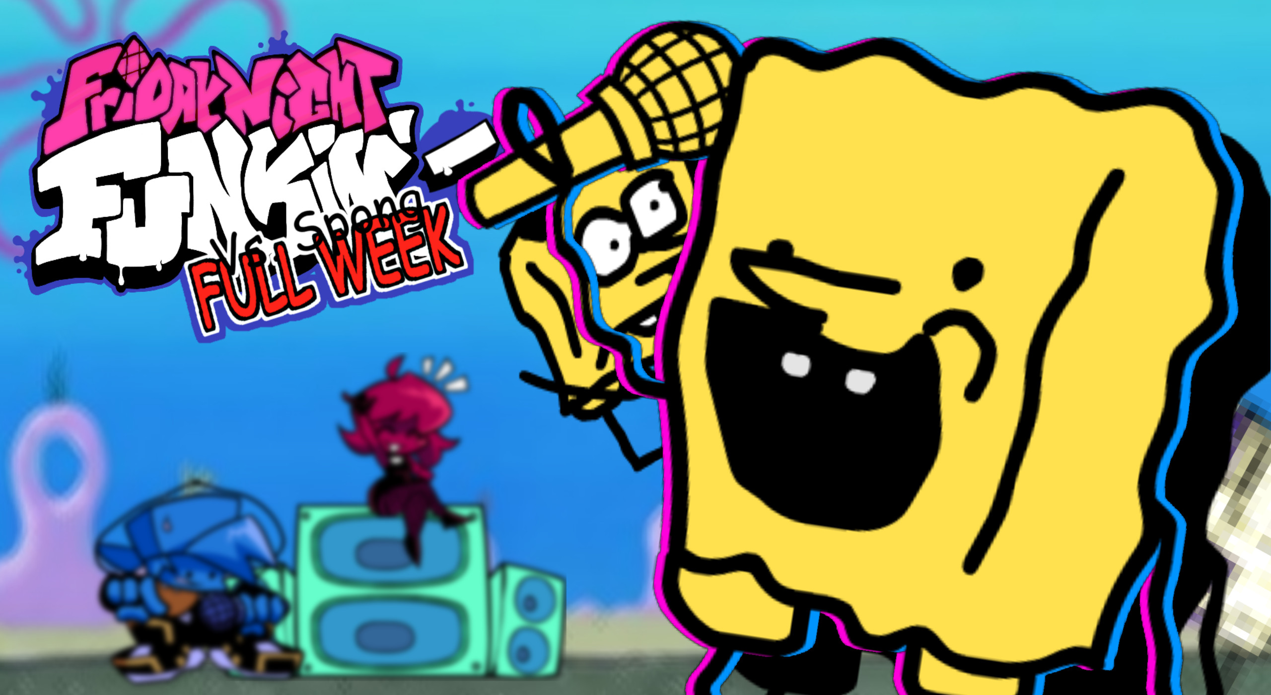 VS. Spong FULL WEEK MINUS! Mod for Friday Night Funkin' | FNF Mods