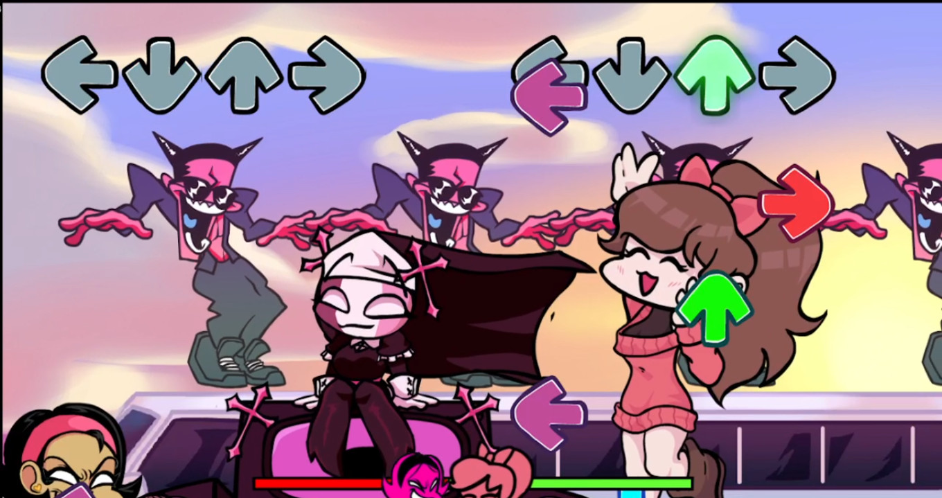 gf soft over monster Mod for Friday Night Funkin' | FNF Mods