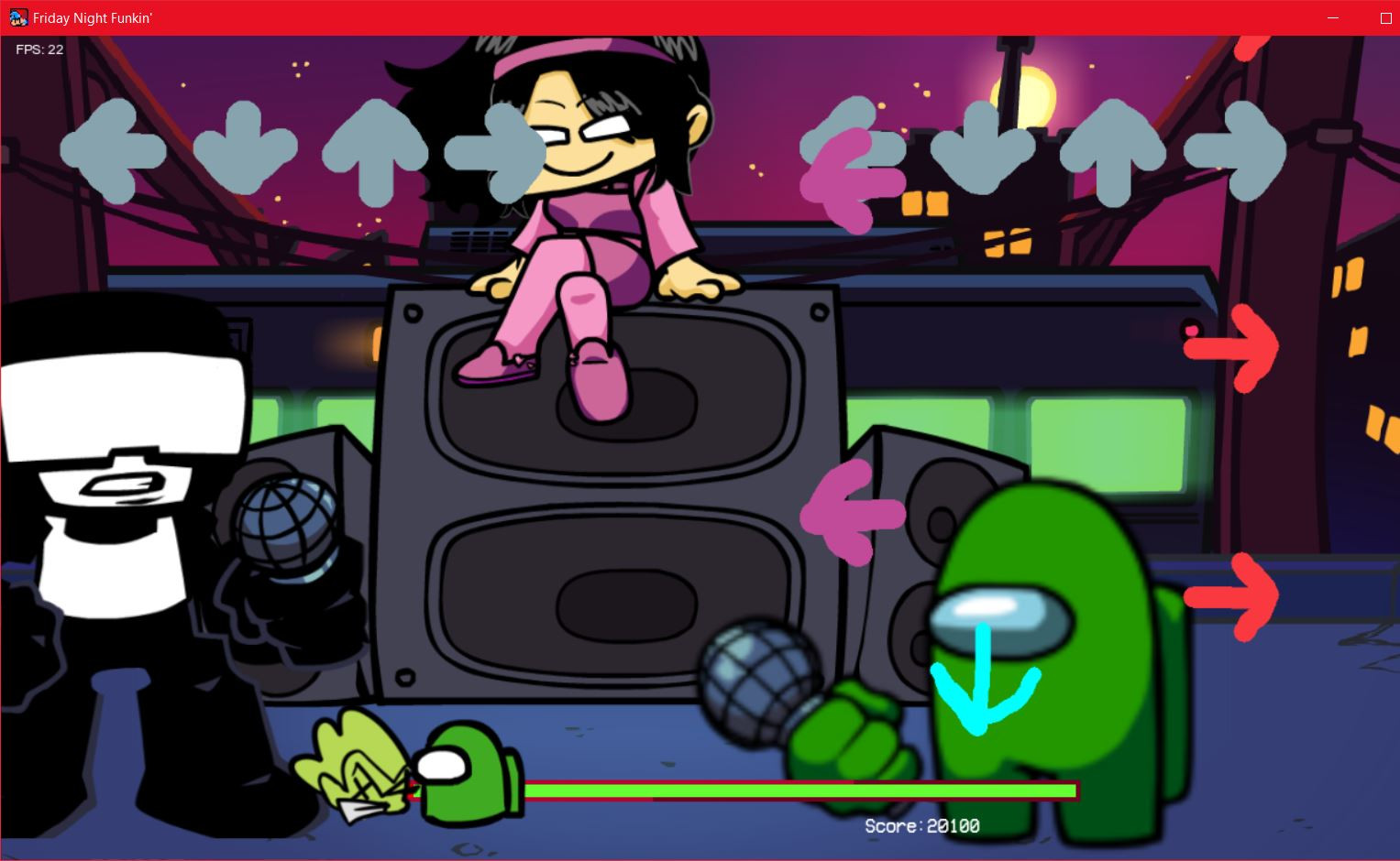 Playable Green Crewmate over Boyfriend Mod for Friday Night Funkin ...