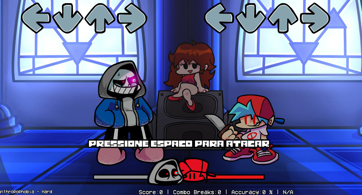 FNF X DUSTTALE DUBLADO EM PT-BR Mod for Friday Night Funkin' | FNF Mods