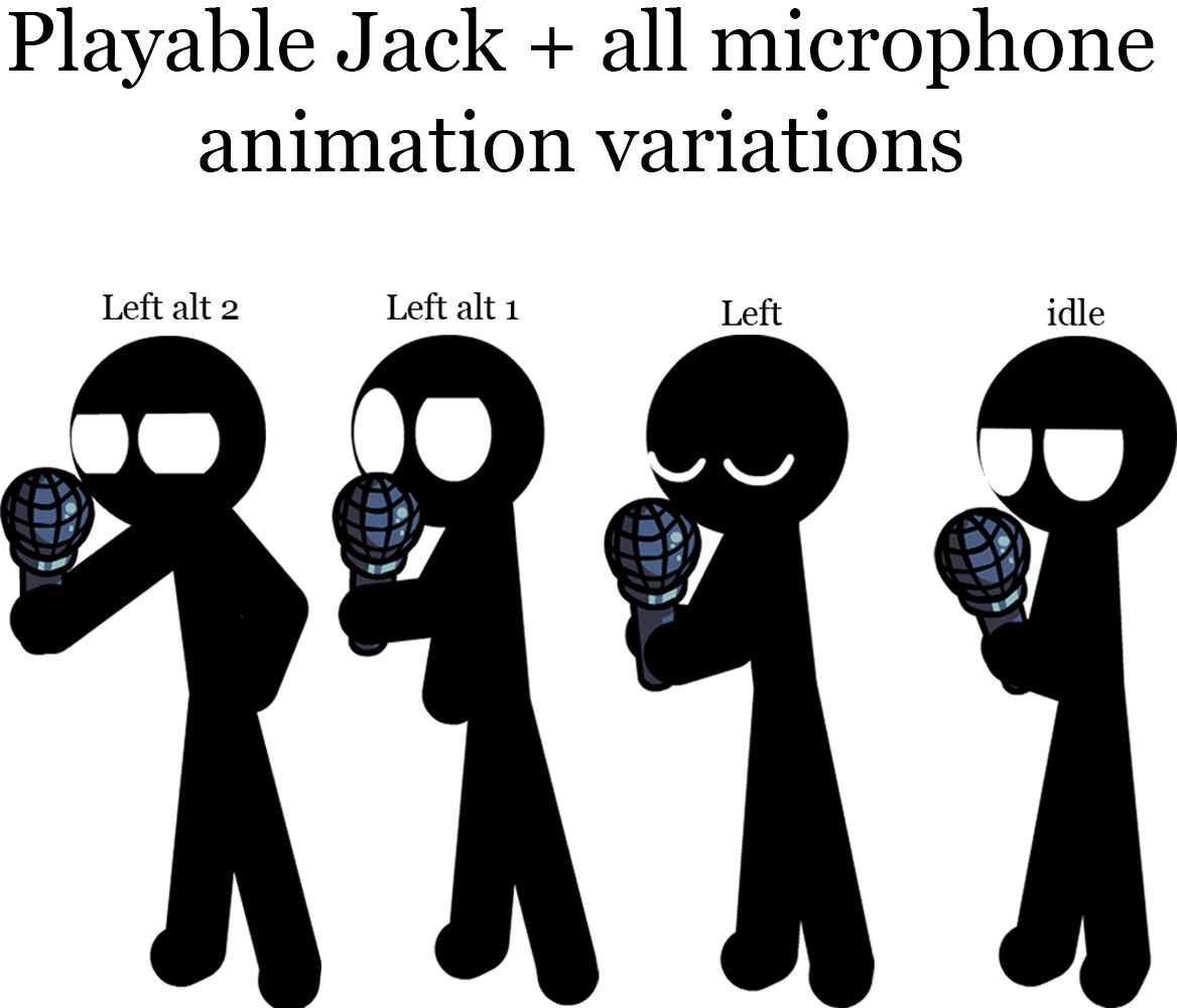 Playable Jack + all microphone animation variants [Friday Night Funkin ...