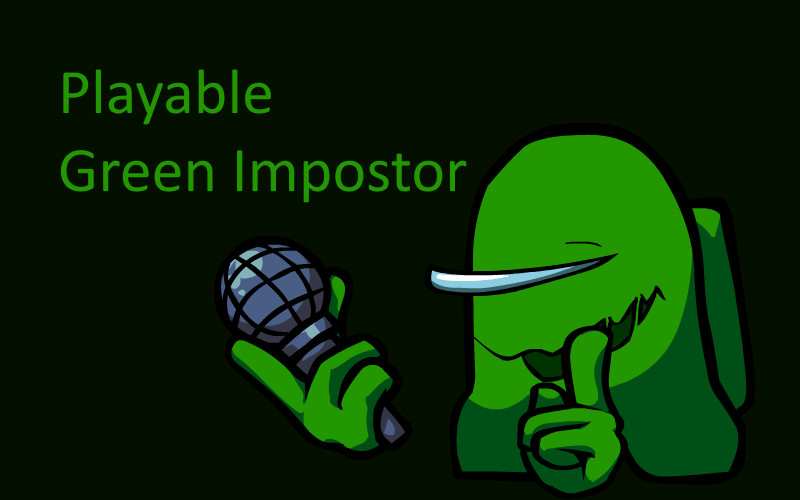 Playable Green Impostor Mod for Friday Night Funkin' | FNF Mods