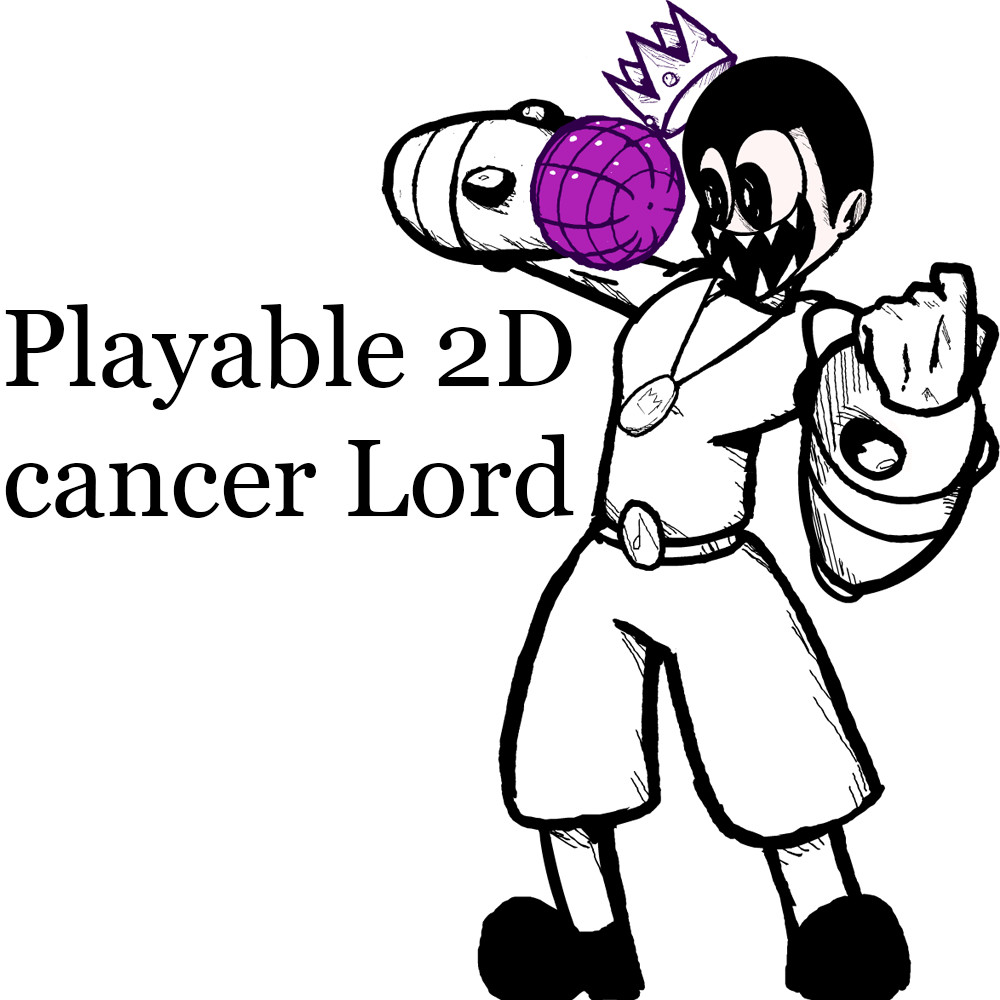 Playable Cancer Lord 2D Mod for Friday Night Funkin' | FNF Mods