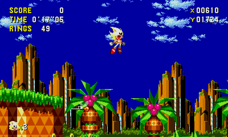 Burrotis's Super Sonic in Sonic CD [Sonic CD (2011)] [Mods]