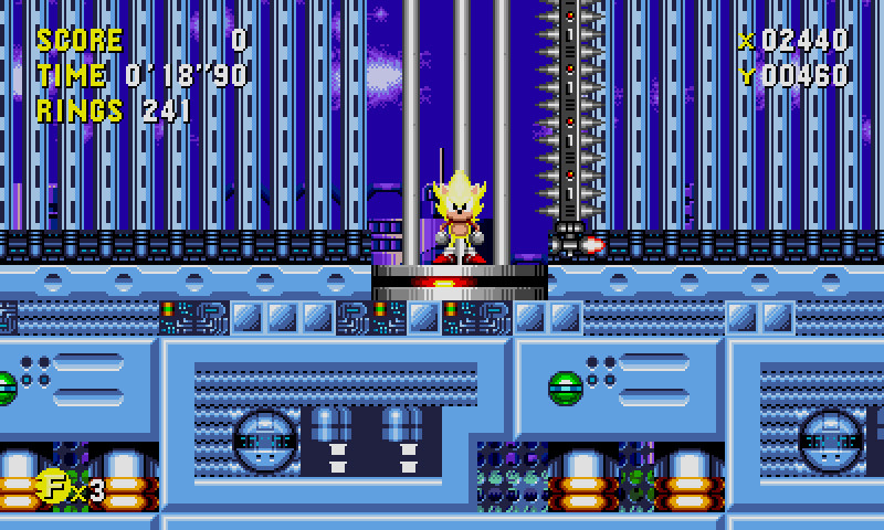 Burrotis's Super Sonic in Sonic CD [Sonic CD (2011)] [Mods]