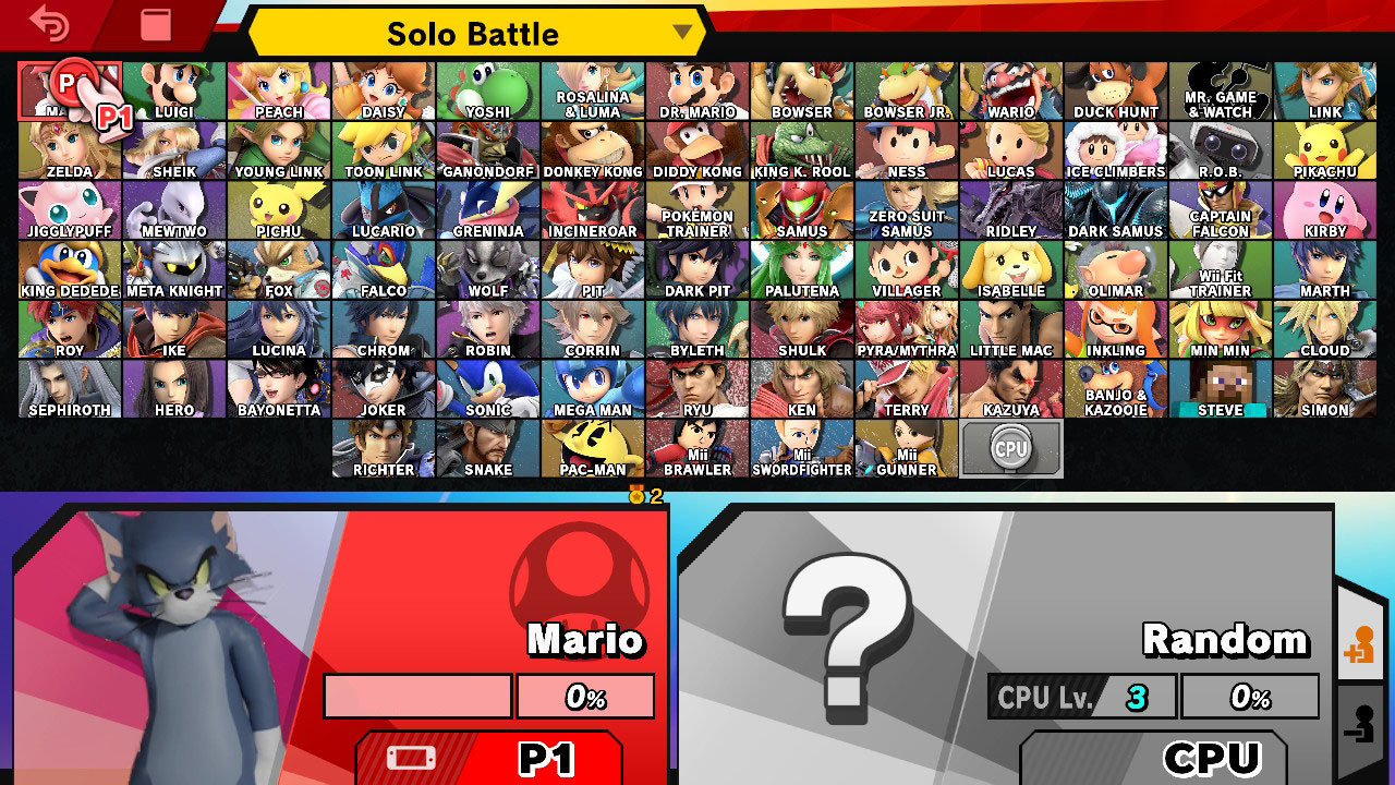 Tom The Cat Mod for Super Smash Bros. Ultimate | SSBU Mods