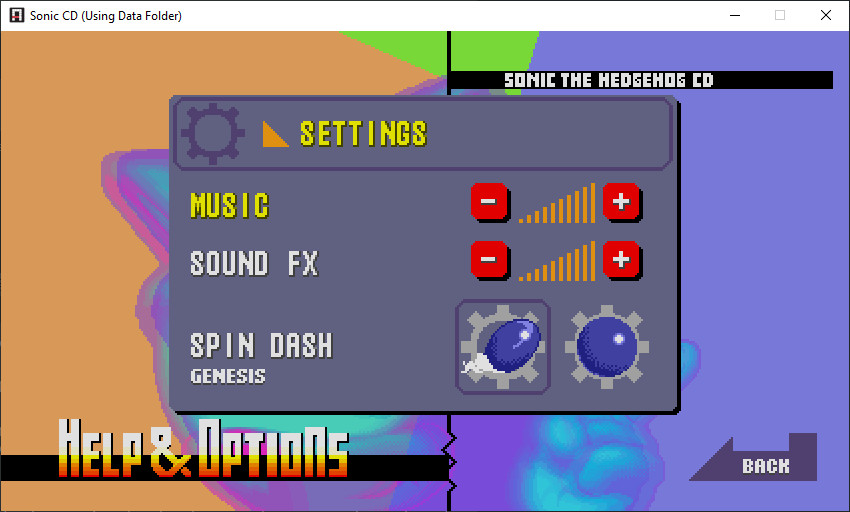 Fixed Decomp Menu [Sonic CD (2011)] [Mods]