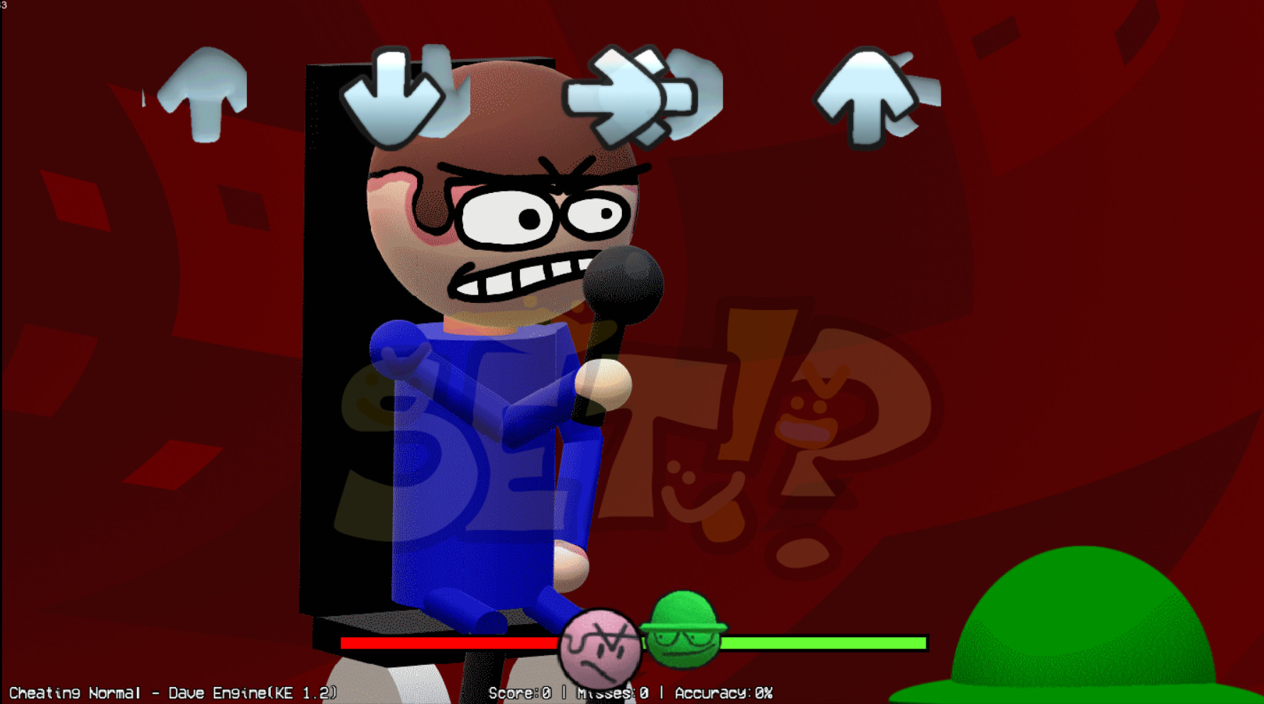 old 3d dave over 3d bambi [Friday Night Funkin'] [Mods]