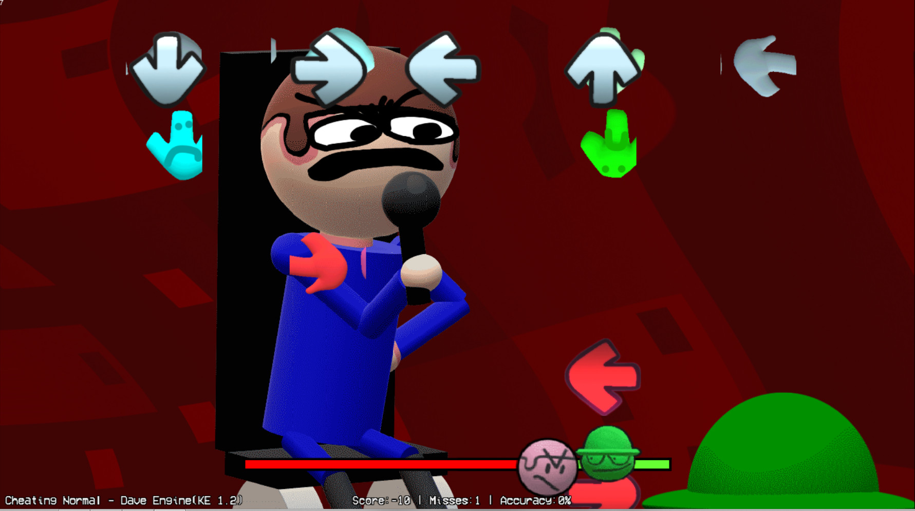 old 3d dave over 3d bambi [Friday Night Funkin'] [Mods]