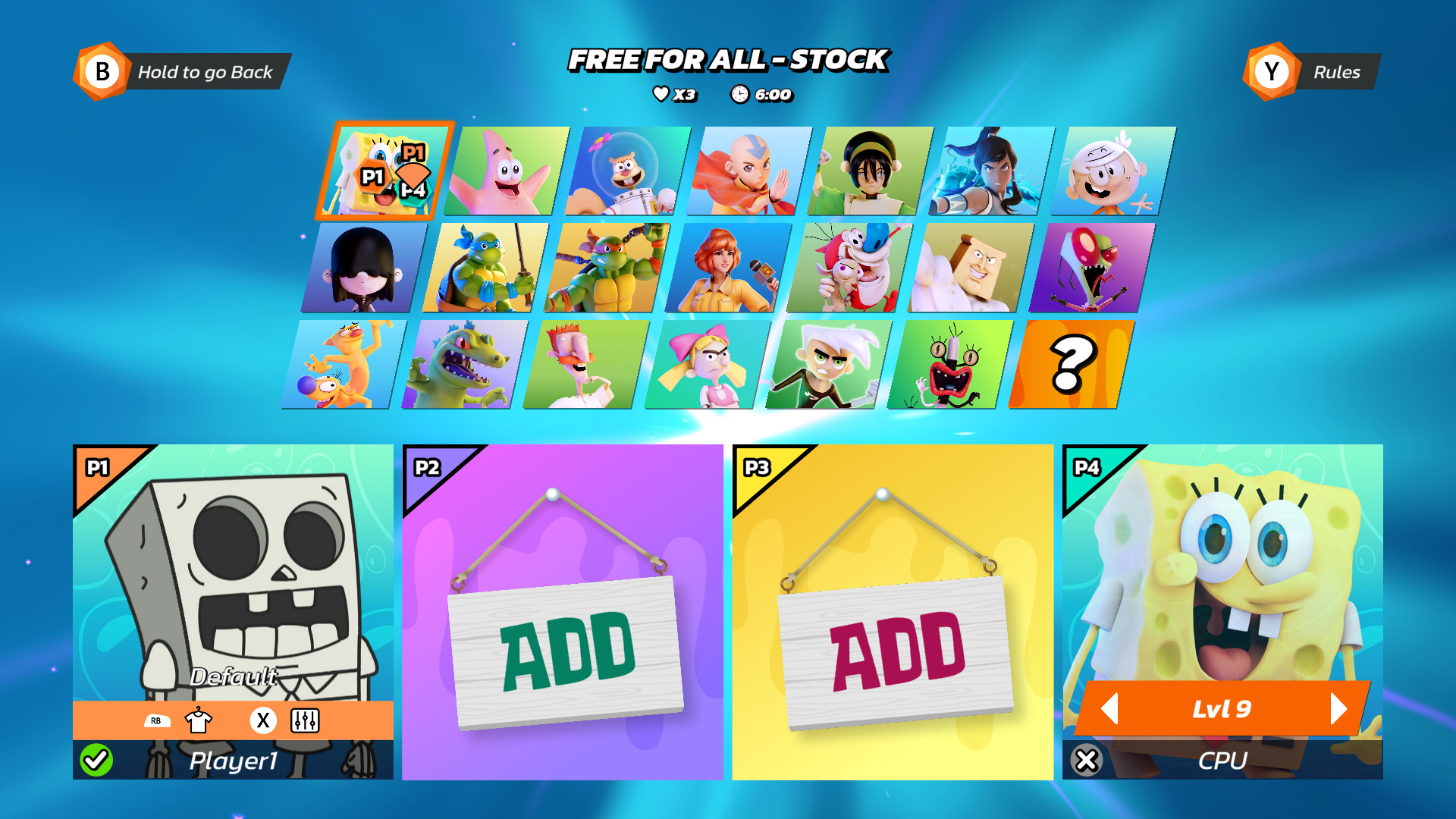 Skeleton Spongebob [Nickelodeon All-Star Brawl] [Mods]