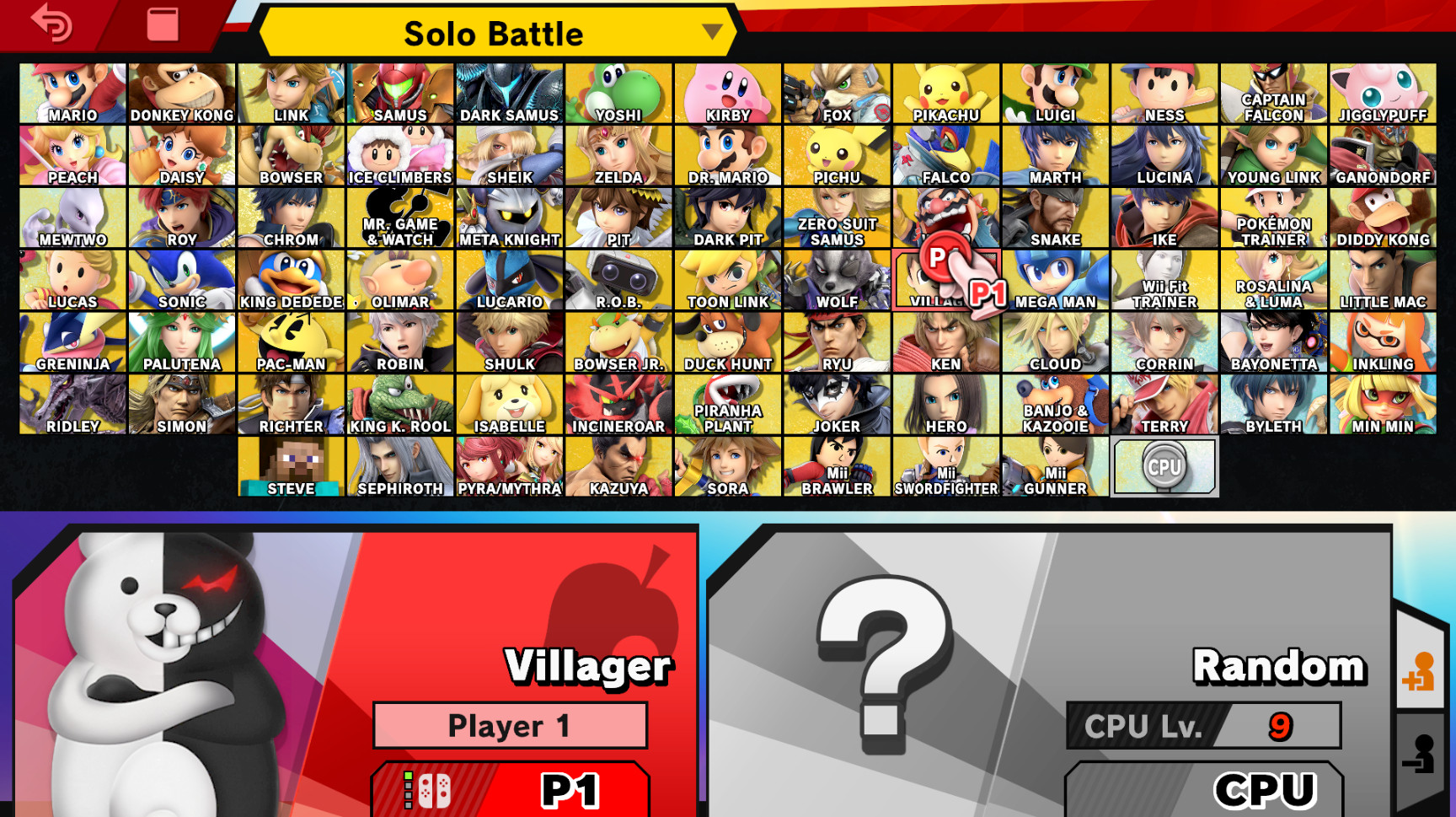 Monokuma UI Elements Mod for Super Smash Bros. Ultimate | SSBU Mods