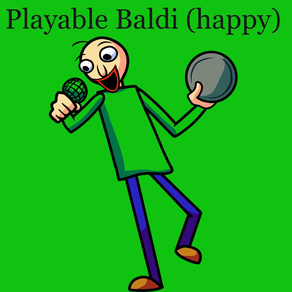 Playable Baldi (Happy, Mad and glitch) Mod for Friday Night Funkin ...