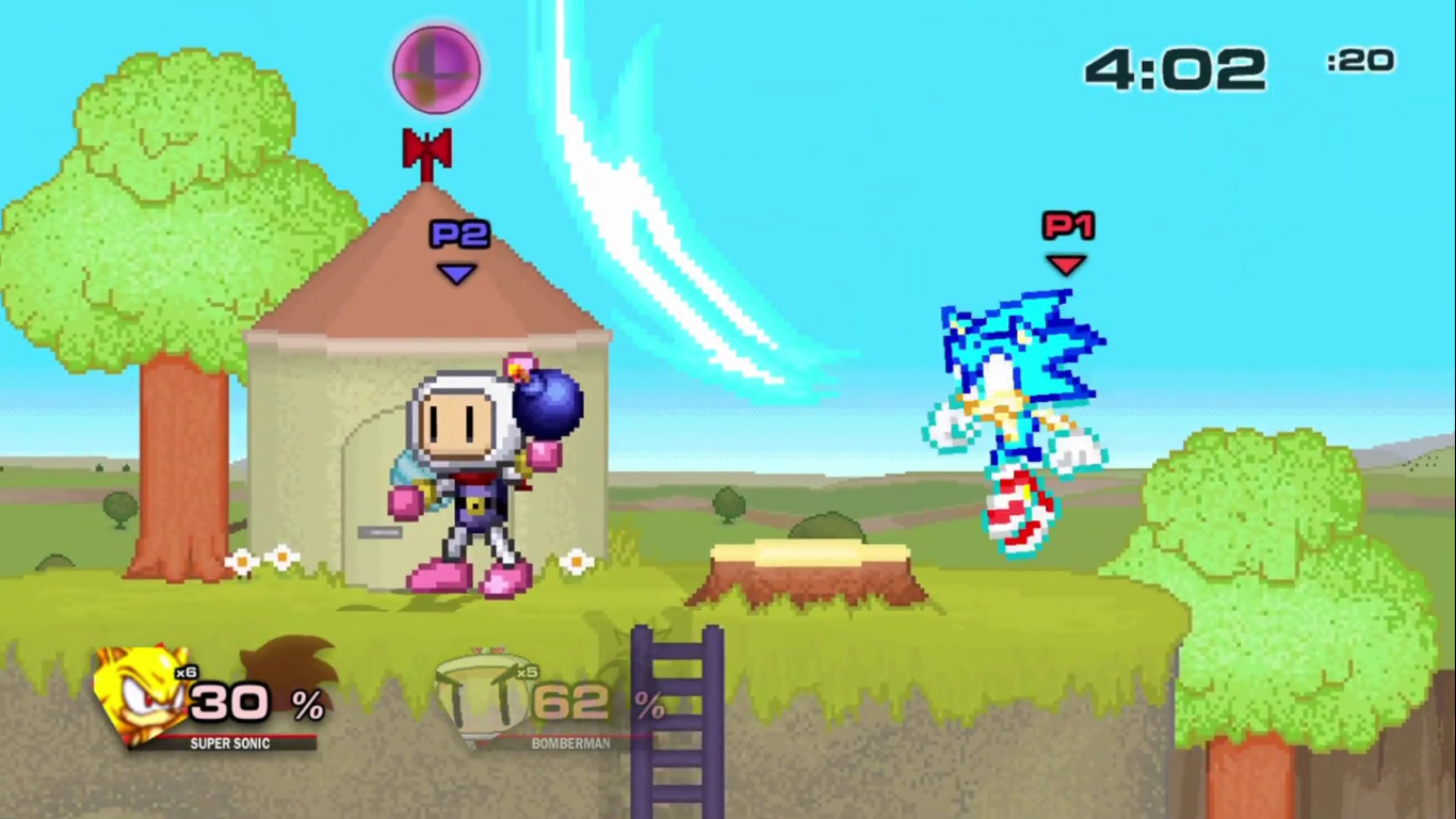 Light Speed Attack Sonic V1 Mod for Super Smash Flash 2 | SSF2 Mods