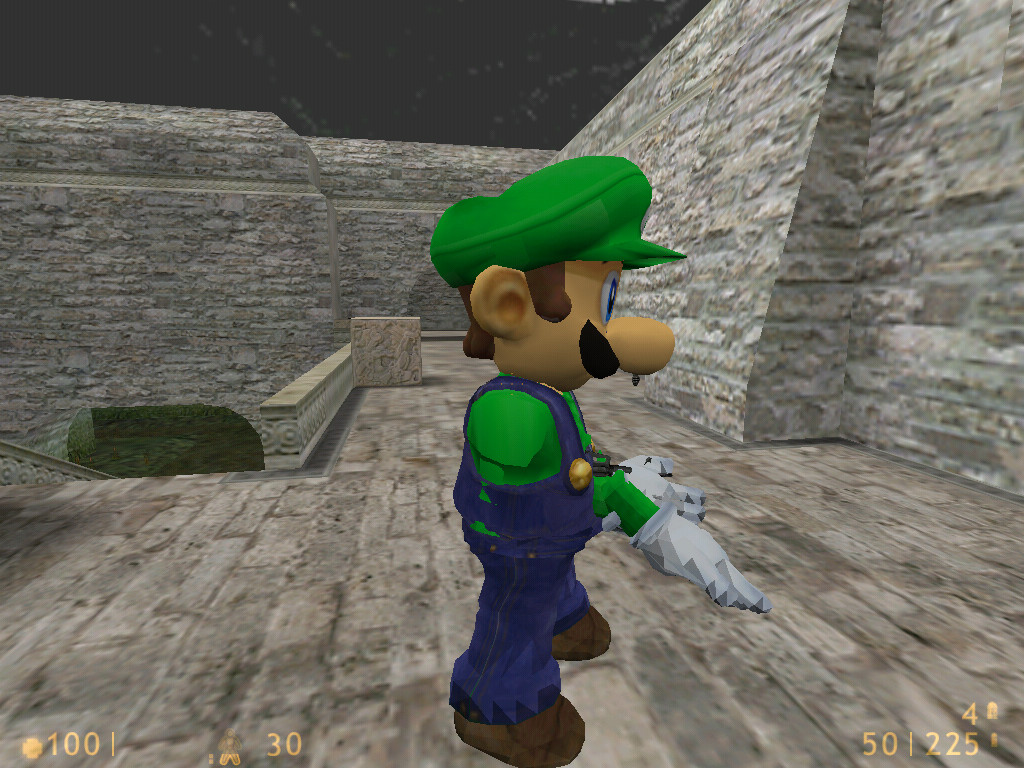 Luigi Super Smash Bros Melee Playermodel Mod for Half-Life | HL Mods
