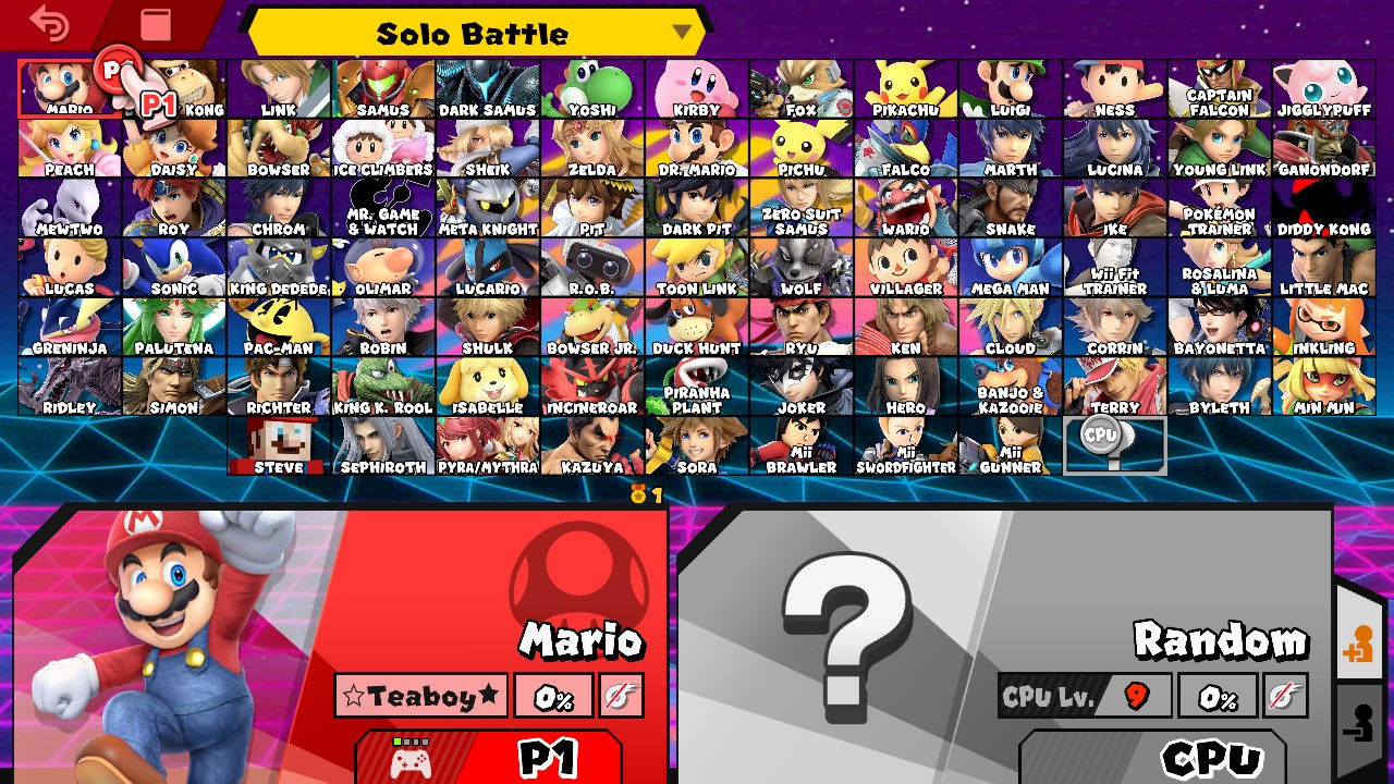Team Destination Mario render UI (With Alts!) Mod for Super Smash Bros ...