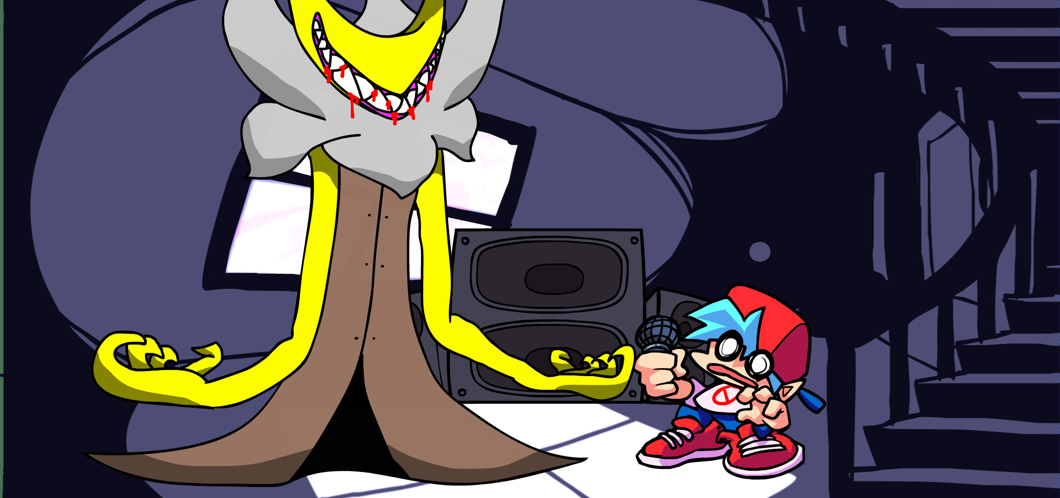 banana demon over lemon demon Mod for Friday Night Funkin' | FNF Mods