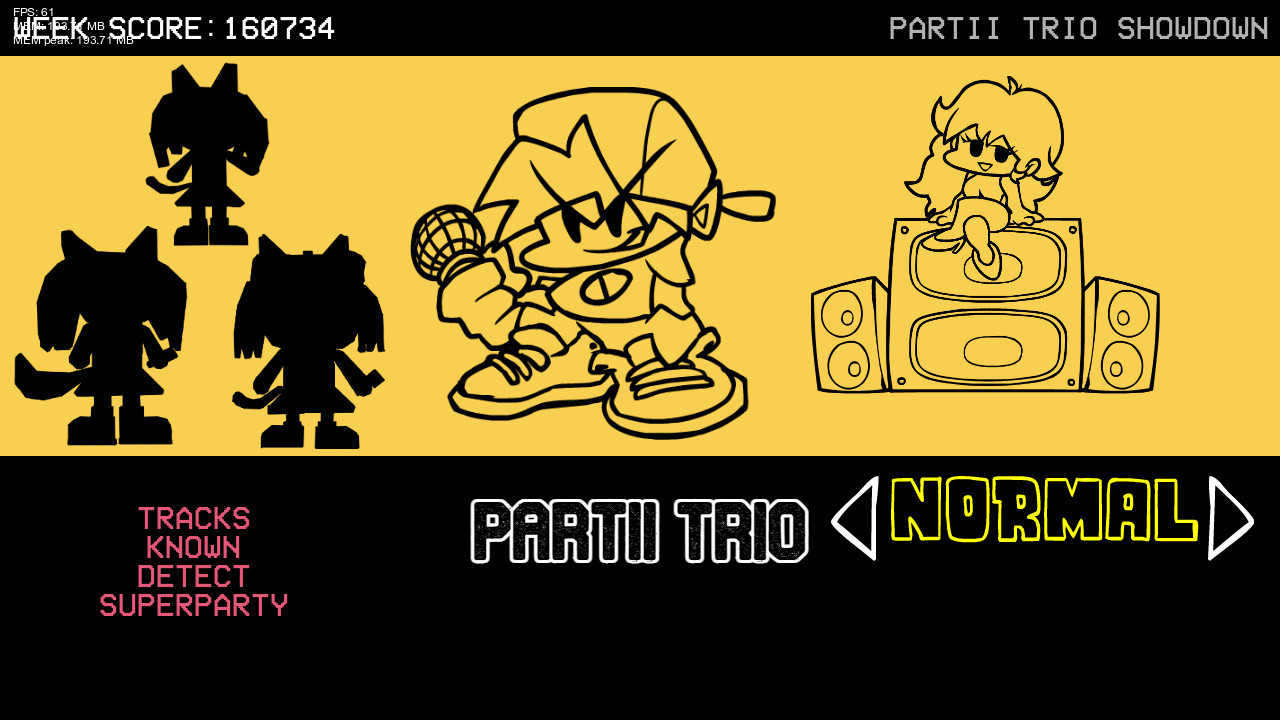 FNF VS Partii Trio [Friday Night Funkin'] [Mods]