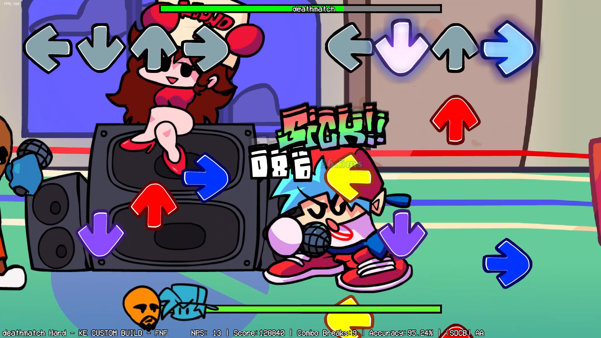 Shaggy notes over classic notes Mod for Friday Night Funkin' | FNF Mods
