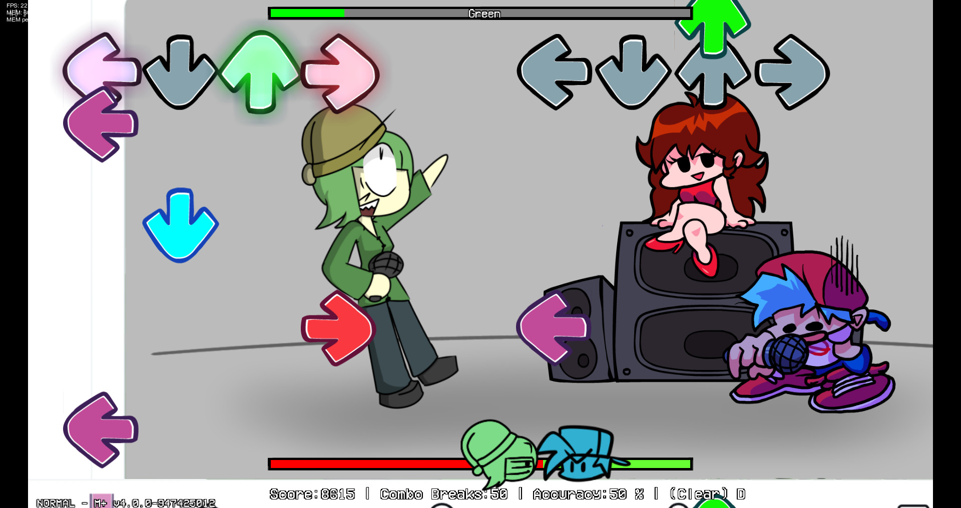 VS The Green Lady Mod for Friday Night Funkin' | FNF Mods