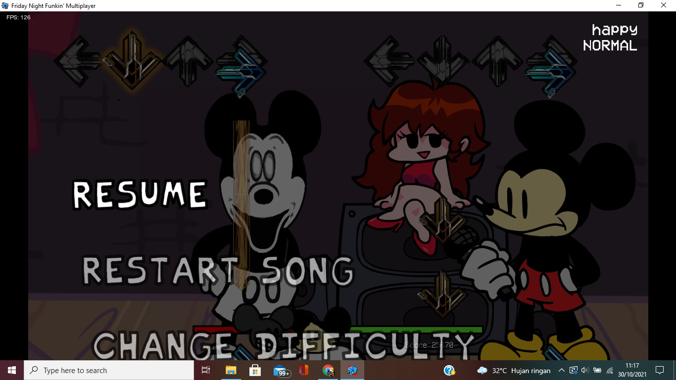 Recolored Mickey Mouse Remastered Mod for Friday Night Funkin' | FNF Mods