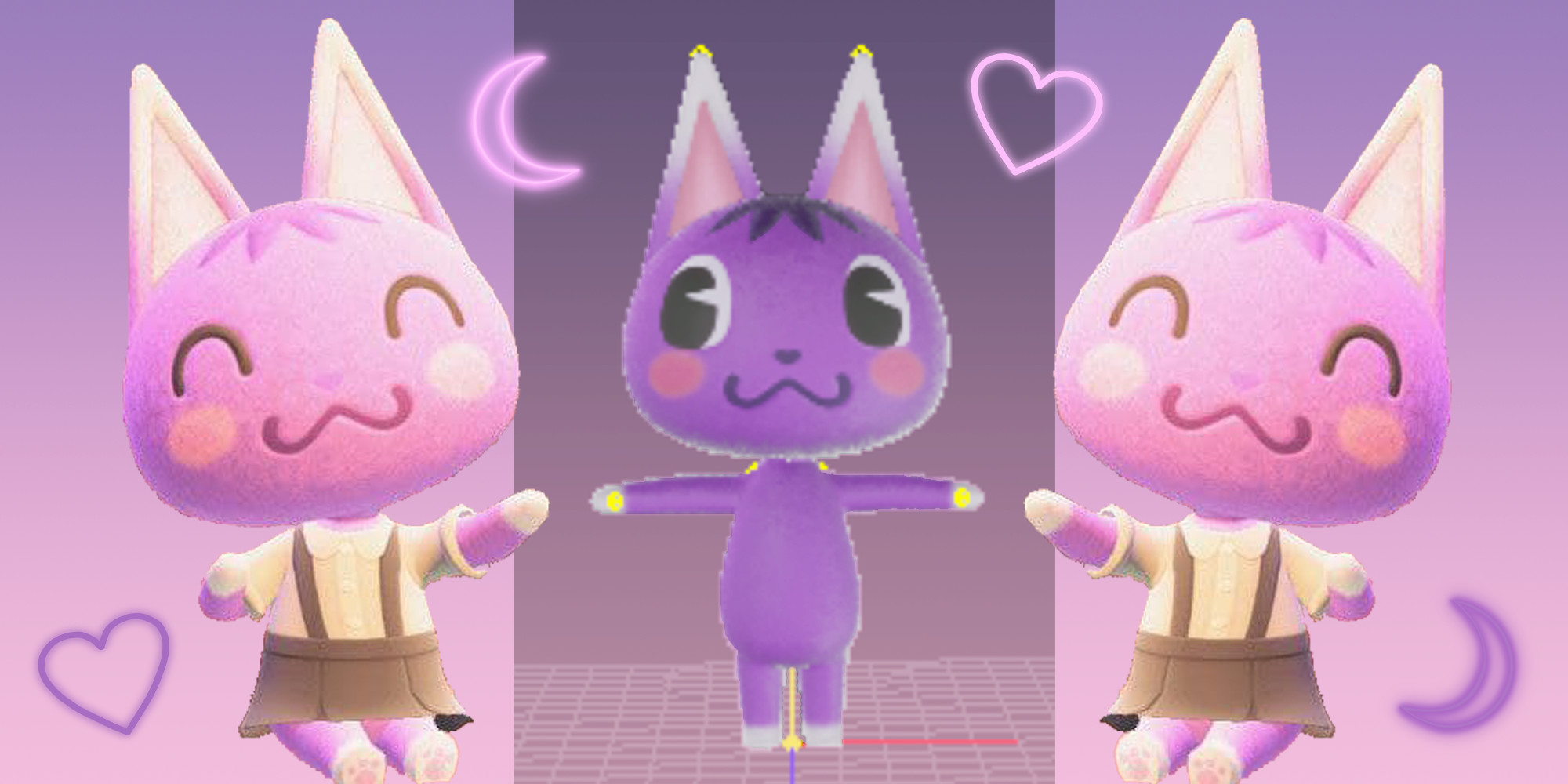 Pastel Rosie with heart nose Mod for Animal Crossing: New Horizons ...