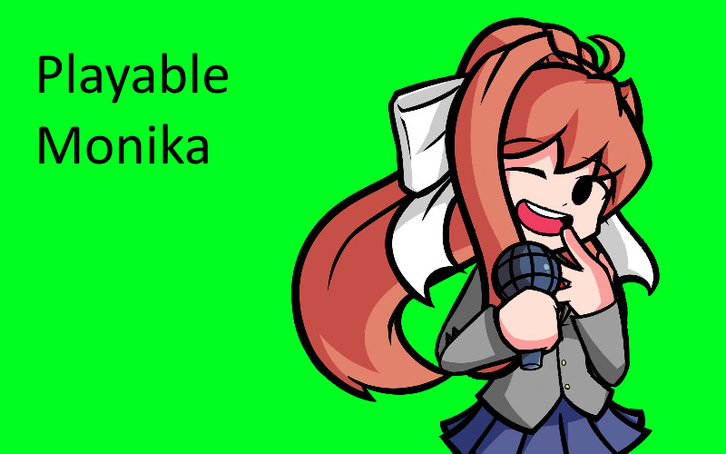 Playable Monika Mod for Friday Night Funkin' | FNF Mods