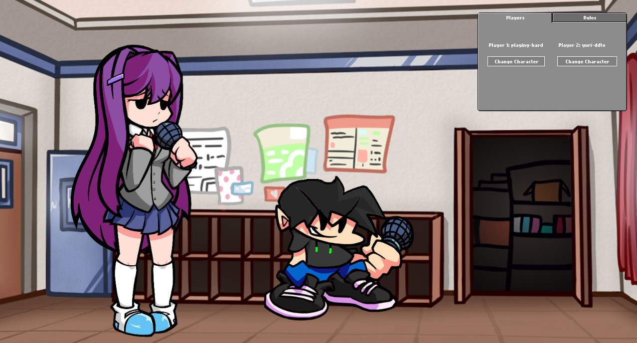 FNF Doki Doki Takeover for FNF Multiplayer Mod for Friday Night Funkin ...