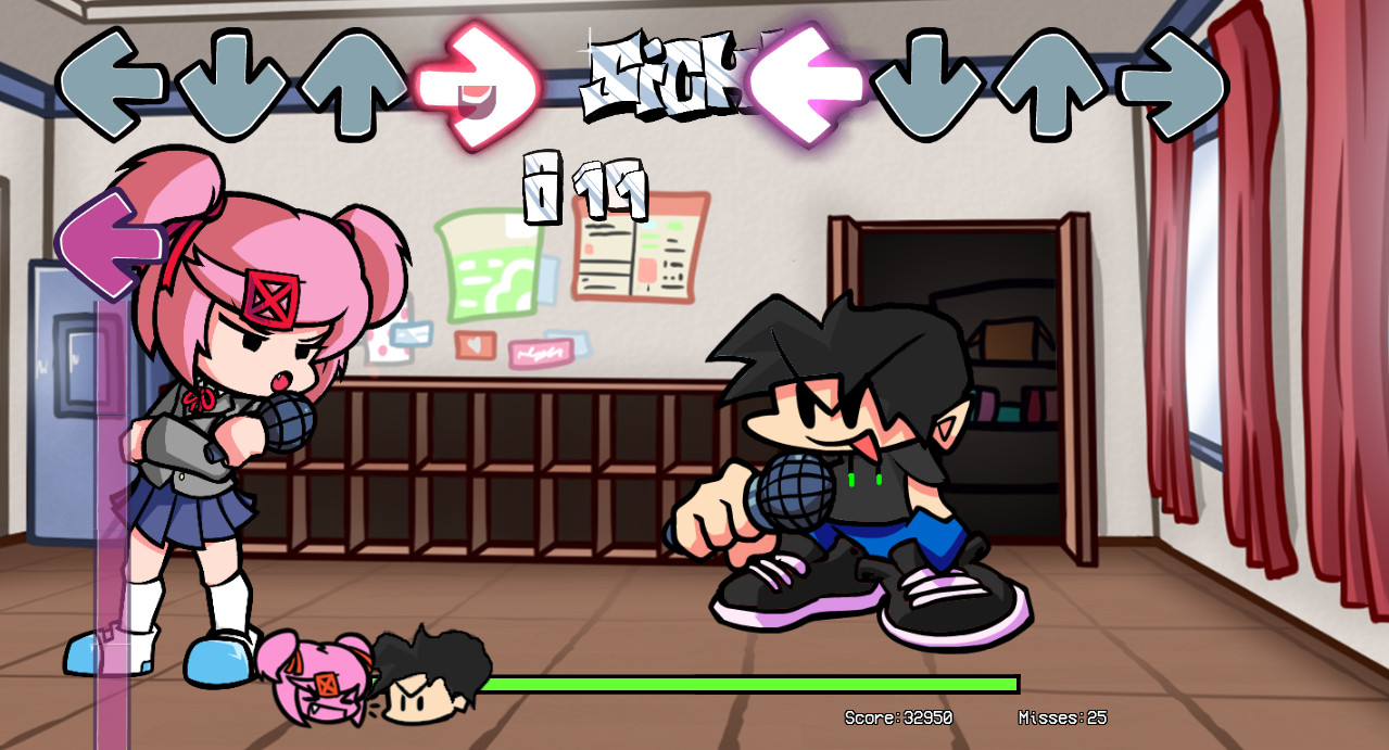 FNF Doki Doki Takeover for FNF Multiplayer Mod for Friday Night Funkin ...