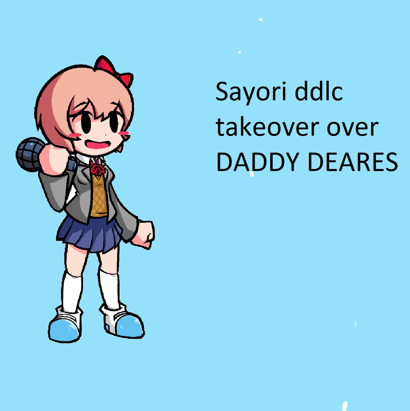 Sayori ddlc Takeover over Daddy Dearest Mod for Friday Night Funkin' | FNF Mods