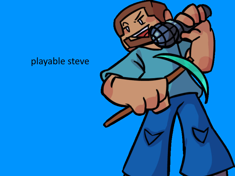 Playable Steve Mod for Friday Night Funkin' | FNF Mods
