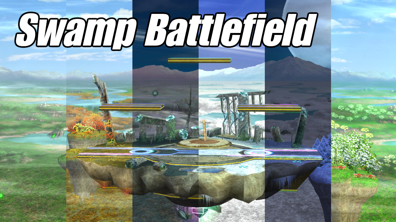 Swamp Battlefield + season alts [Super Smash Bros. Brawl] [Mods]