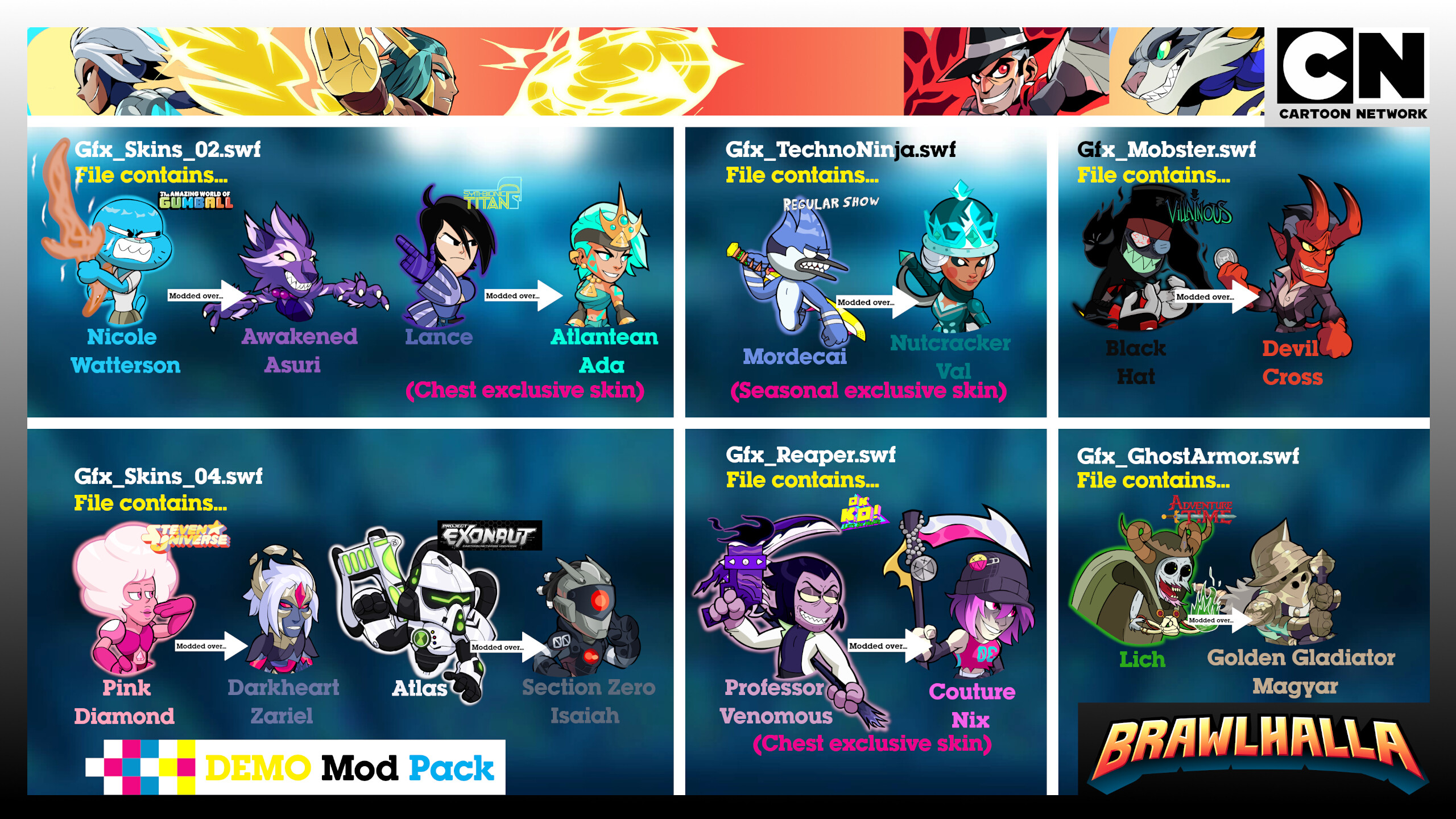 Cartoon Network: Sample pack Mod for Brawlhalla | BHalla Mods