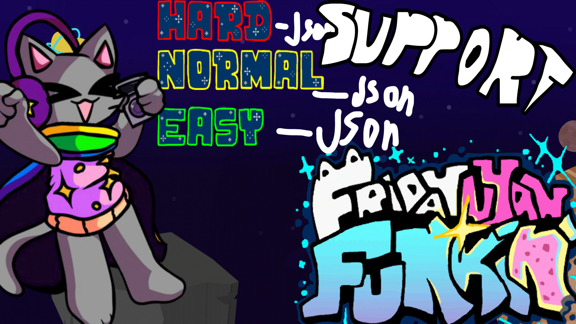 Vs. Nyan Cat Full Week (SUPPORT) Mod for Friday Night Funkin' | FNF Mods